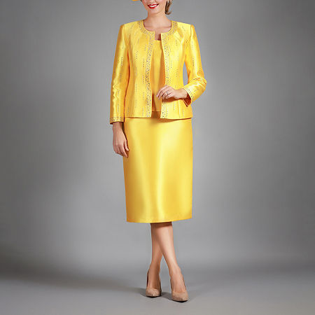 Click here for Giovanna Collection 3-pc. Skirt Suit  8  Yellow prices
