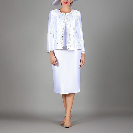 Click here for Giovanna Collection 3-pc. Skirt Suit  20  White prices