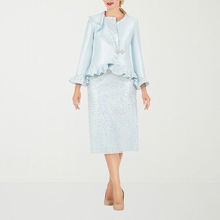 Click here for Giovanna Collection 2-pc. Skirt Suit  8  Blue prices