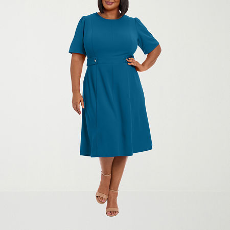 Click here for London Times Womens Short Sleeve Midi Plus Fit + F... prices