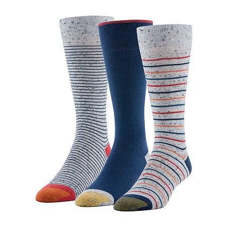 Click here for Gold Toe Pop Stripe Mens 3 Pair Crew Socks  10-13... prices