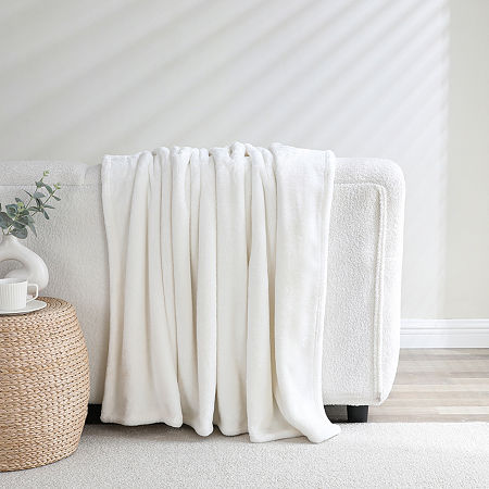 Click here for Ellora Plush Heavyweight Throw  One Size  Beige prices