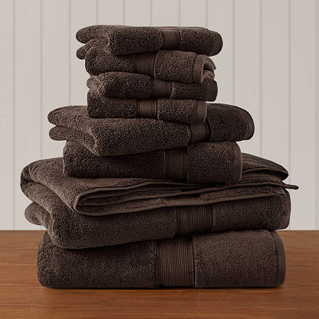 Madison Park Signature Luxury Zero Twist Cotton 8-Pc. Bath Towel Set - Brown