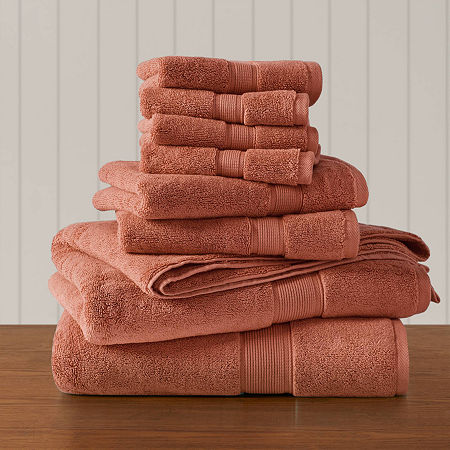 Madison Park Signature Luxury Zero Twist Cotton 8-Pc. Bath Towel Set - Coral