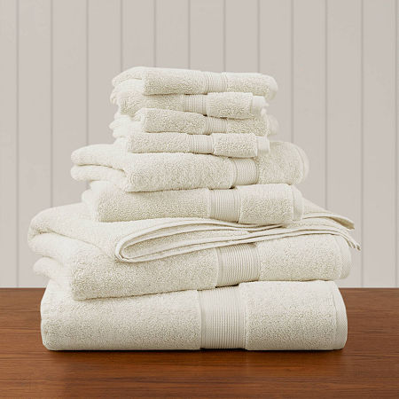 Madison Park Signature Luxury Zero Twist Cotton 8-Pc. Bath Towel Set - Cream
