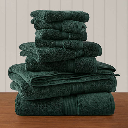 Madison Park Signature Luxury Zero Twist Cotton 8-Pc. Bath Towel Set - Dark Green