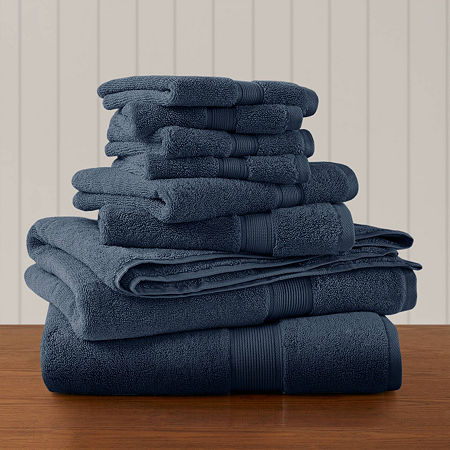 Madison Park Signature Luxury Zero Twist Cotton 8-Pc. Bath Towel Set - Slate Blue