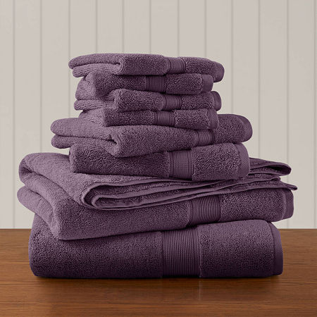 Madison Park Signature Luxury Zero Twist Cotton 8-Pc. Bath Towel Set - Purple