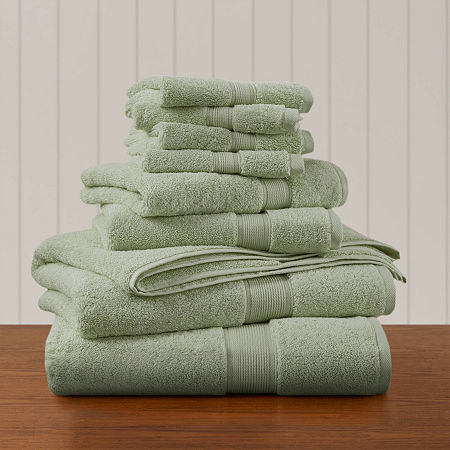 Madison Park Signature Luxury Zero Twist Cotton 8-Pc. Bath Towel Set - Sage Green