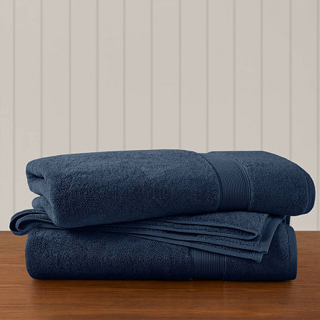 Madison Park Signature Luxury Zero Twist Cotton 2-Pc. Bath Sheet  34 x 68 - Slate Blue