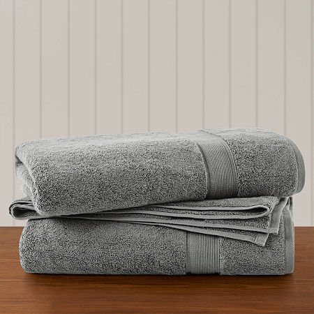Madison Park Signature Luxury Zero Twist Cotton 2-Pc. Bath Sheet  34 x 68 - Grey
