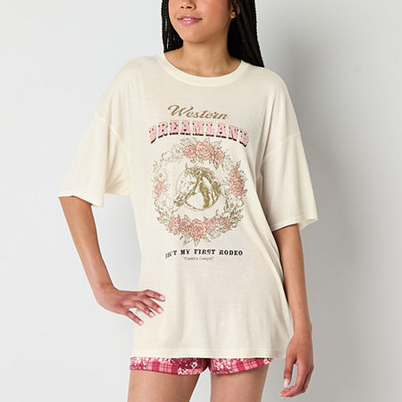 Click here for Arizona Body Womens Crew Neck Short Sleeve Juniors... prices