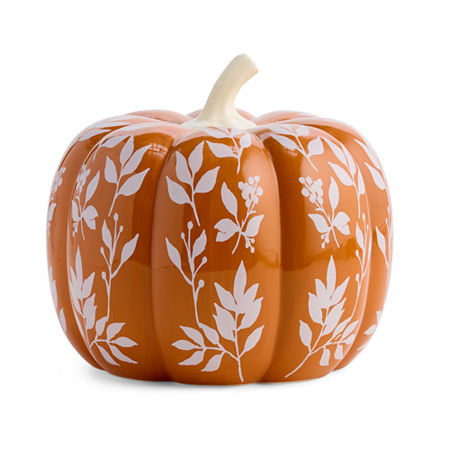Click here for Linden Street Orange Floral Pumpkin Thanksgiving T... prices
