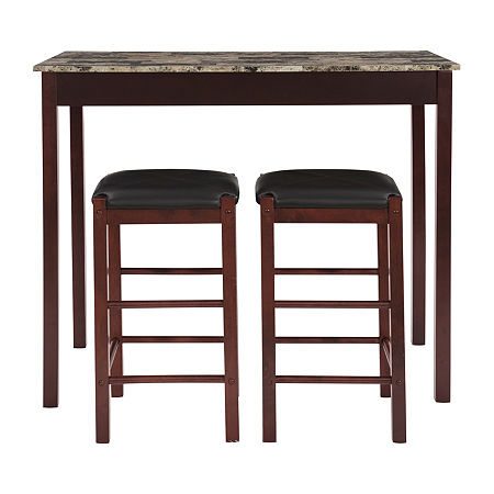 Click here for Faux Stone Paper Wrapped Top 3-pc. Pub Set  One Si... prices