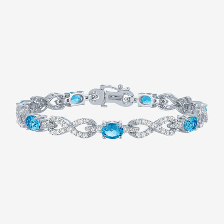 Click here for Gemstone Pure Silver Over Brass Infinity 7.5 Inch... prices