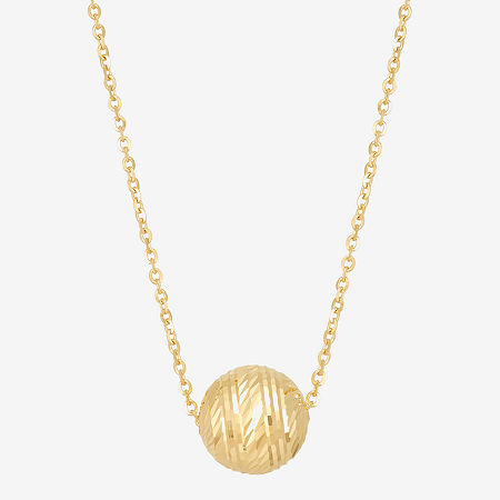 Click here for Made in Italy Womens 10K Gold Ball 16 Inch Pendant... prices