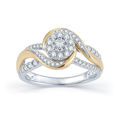 Click here for 3/4 CT.T.W. Natural Diamond 14K Two-Tone Gold Enga... prices