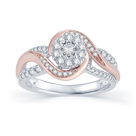 Click here for 3/4 CT.T.W. Natural Diamond 14K Two-Tone Gold Enga... prices
