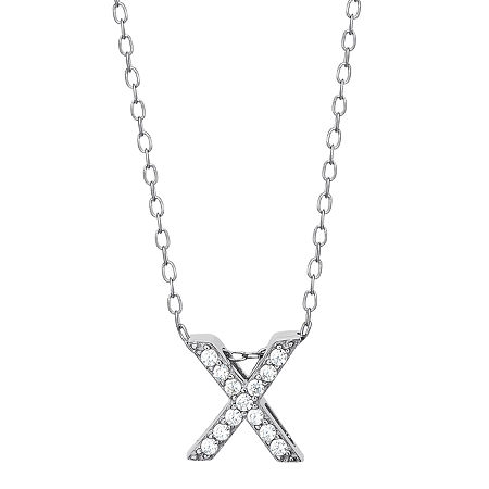 Click here for Initial Womens 1/8 CT. T.W. White Cubic Zirconia S... prices