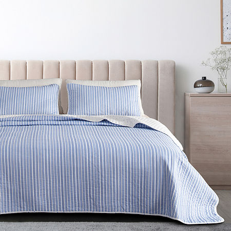 Click here for Linery Tiny Stripes Reversible Reversible Quilt Se... prices