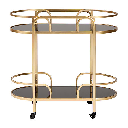 Click here for Leighton Metal-Top Serving Cart  One Size  Yellow prices