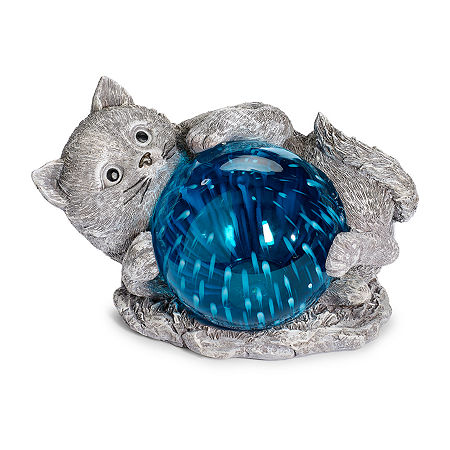 Click here for Roman 6in Cat Solar Statue  One Size  Gray prices