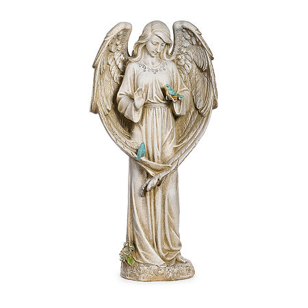Click here for Roman 20in Angel With Birds Statue  One Size  Gray prices