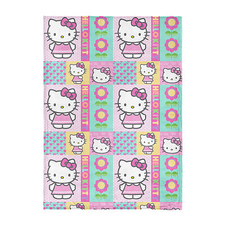 Click here for Northwest Hello Kitty Spring Patchwork 50x70 Hello... prices