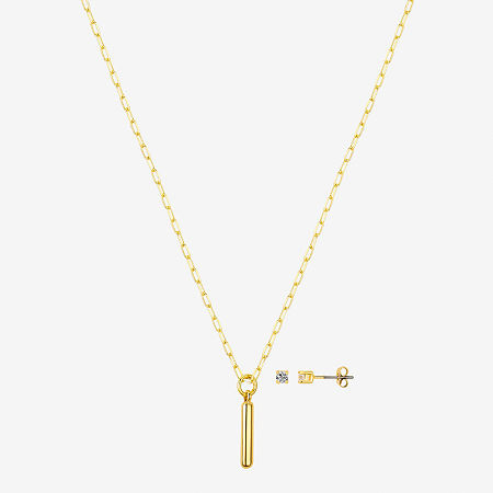 Click here for Bijoux Bar Delicates Gold Tone Initial Womens 2-pc... prices