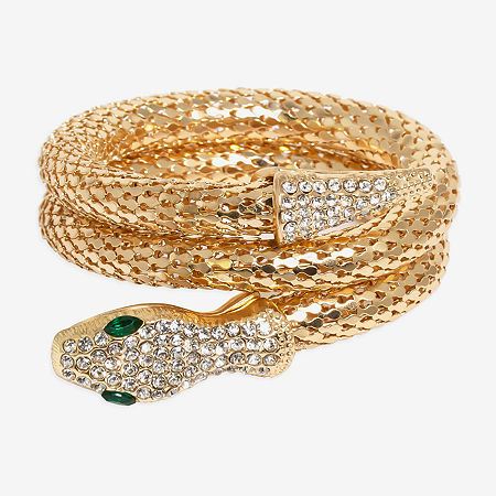 Click here for Bijoux Bar Gold Tone Snake Womens Glass Wrap Brace... prices