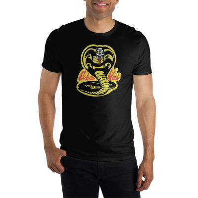 Novelty Mens Crew Neck Short Sleeve Relaxed Fit Cobra Kai Graphic T ...