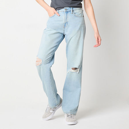 Click here for Arizona Juniors Womens High Rise Straight Leg Jean... prices