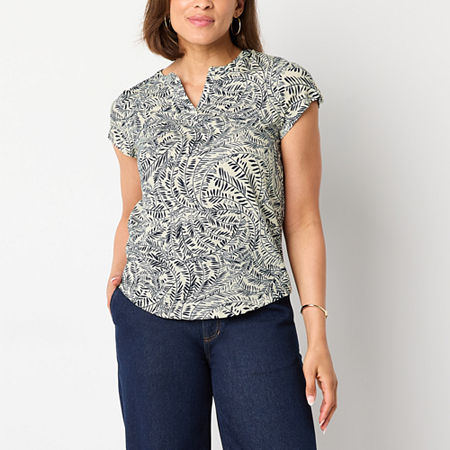 Click here for Liz Claiborne Womens Split Crew Neck Short Sleeve... prices