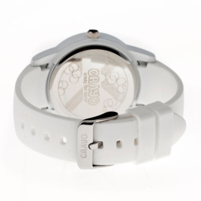 Crayo Women's Festival White Silicone-Band Watch with Date Cracr2001 ...