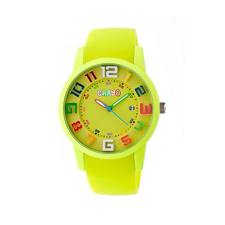 Click here for Crayo Womens Festival Lime Silicone-Band Watch wit... prices