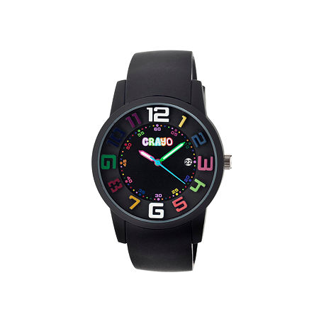 Click here for Crayo Womens Festival Black Silicone-Band Watch wi... prices