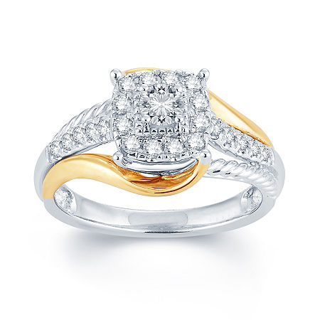 Click here for 1/2 CT.T.W. Natural Diamond 14K Two-Tone Gold Enga... prices