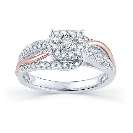 Click here for 1/2 CT.T.W. Natural Diamond 14K Two-Tone Gold Enga... prices