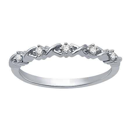 Click here for Womens 2MM 1/10 CT. T.W. Natural White Diamond Ste... prices
