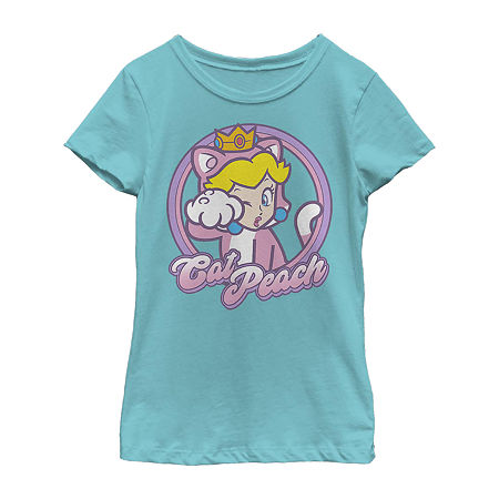 Click here for Princess Peach Little & Big Kid Girls Crew Neck Sh... prices