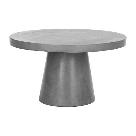 Click here for Delfia Round Coffee Table - Dark Gray prices