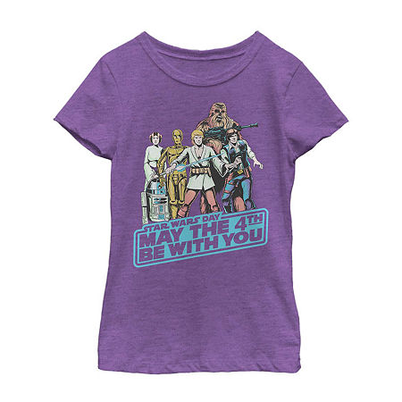 Click here for Girls Crew Neck Short Sleeve Regular Fit Star Wars... prices