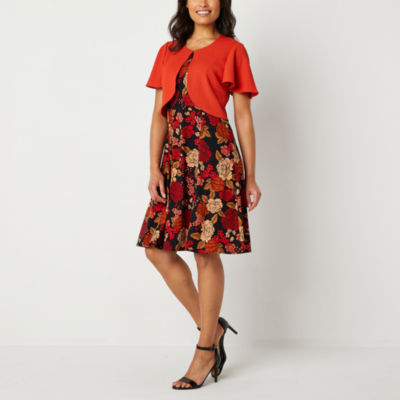 Perceptions Womens Jacket Dress, Color: Blackrust - JCPenney