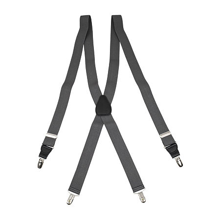 Status Mens Drop-Clip Suspenders - Charcoal