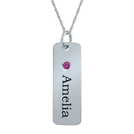 Click here for Personalized Simulated Birthstone Rectangle Name P... prices