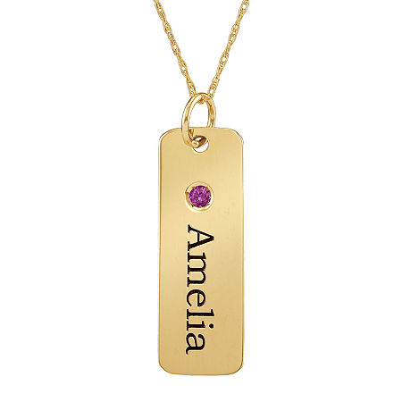 Click here for Personalized Simulated Birthstone Rectangle Name P... prices