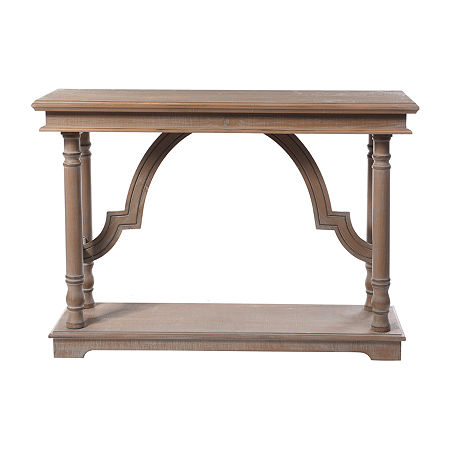 Click here for StyleCraft Gray Wash Wood Trestle Console Table  O... prices
