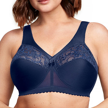 Womens Full Figure Plus Size MagicLift Original Wirefree Support Bra 1000 - Blue