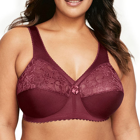 Womens Full Figure Plus Size MagicLift Original Wirefree Support Bra 1000 - Burgundy