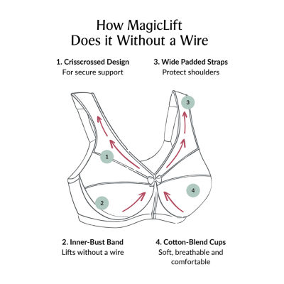 Glamorise Magic Lift® Active Support Wireless Full Coverage Bra 1005 ...